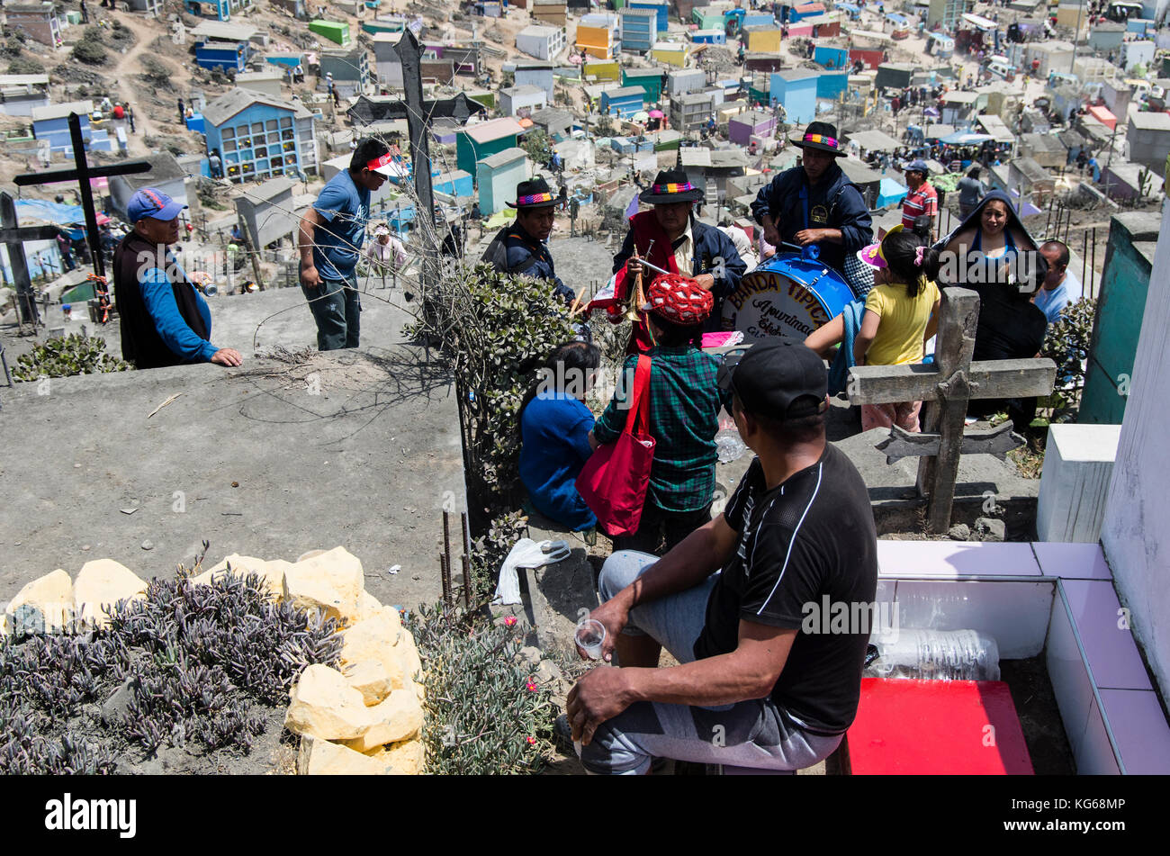 All Saints Day in Lima cemetery, Peru Stock Photo - Alamy