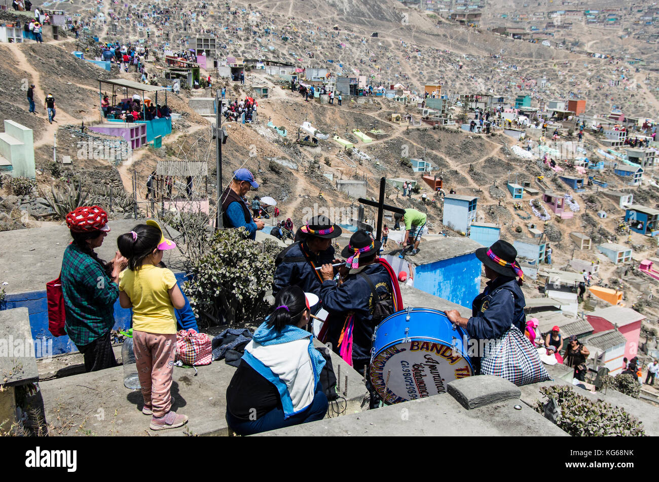All Saints Day in Lima cemetery, Peru Stock Photo - Alamy