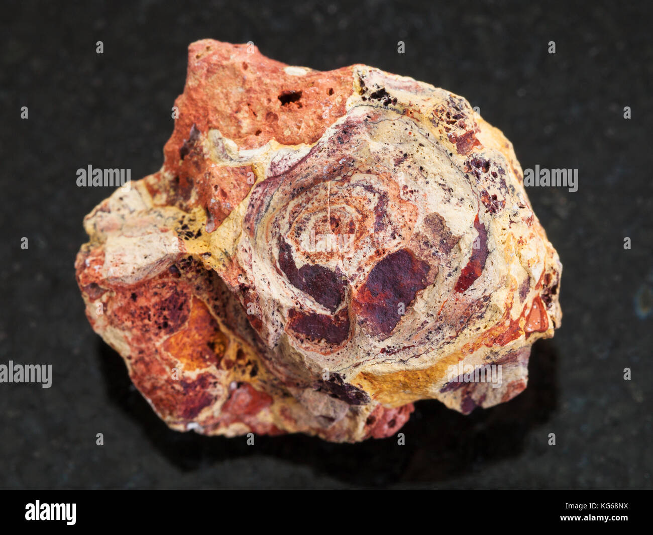 macro shooting of natural mineral rock specimen - rough Bauxite ...
