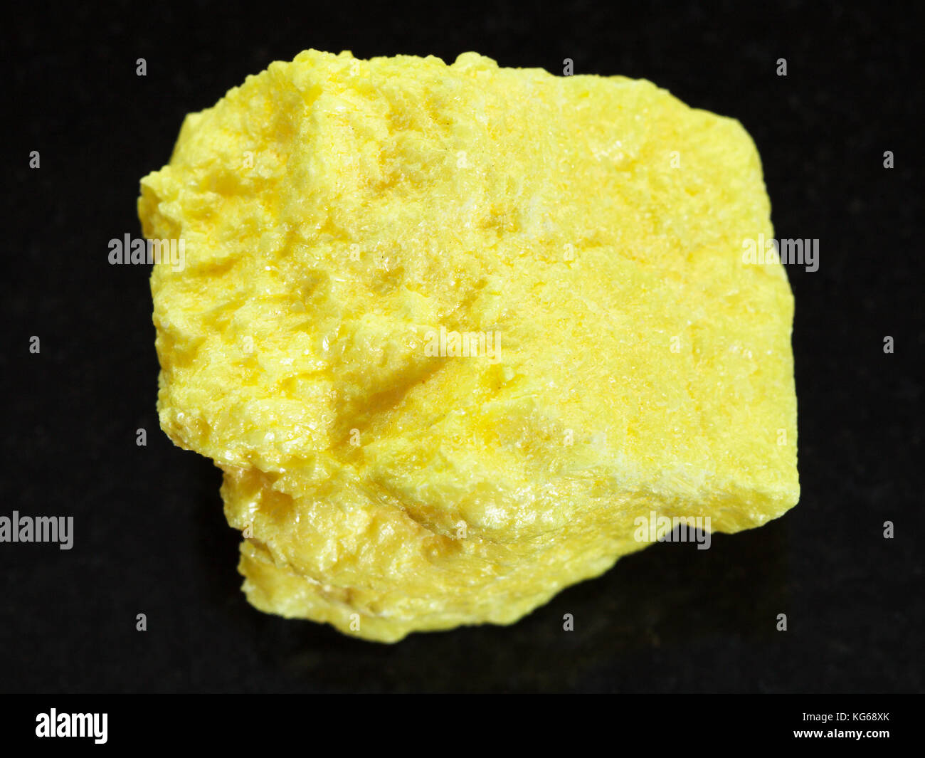 macro shooting of natural mineral rock specimen - rough native Sulphur ...