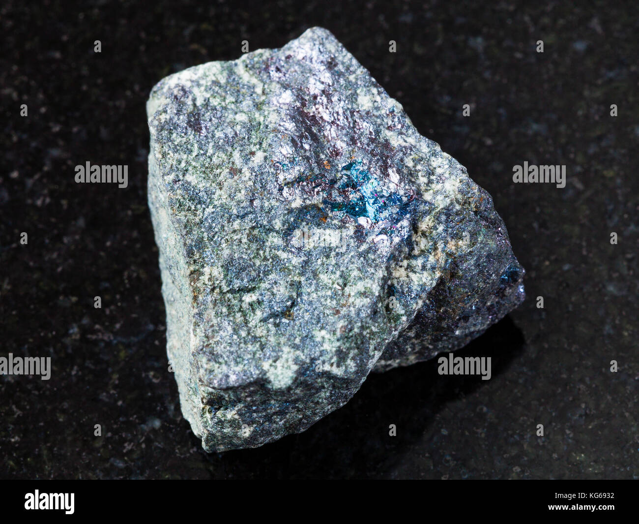 macro shooting of natural mineral rock specimen - rough bornite stone ...