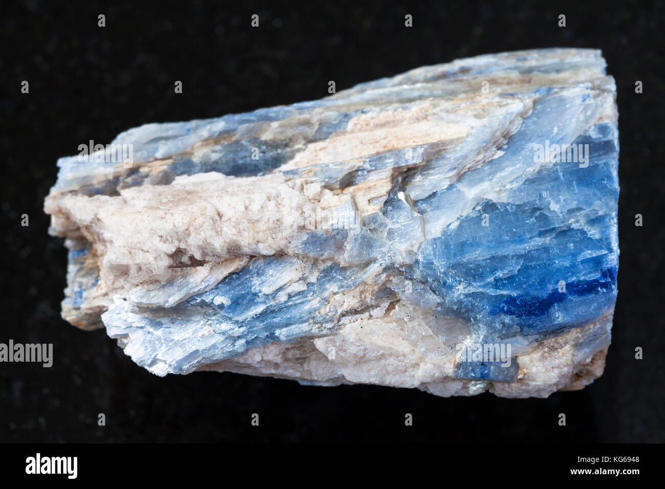macro shooting of natural mineral rock specimen - rough kyanite stone ...