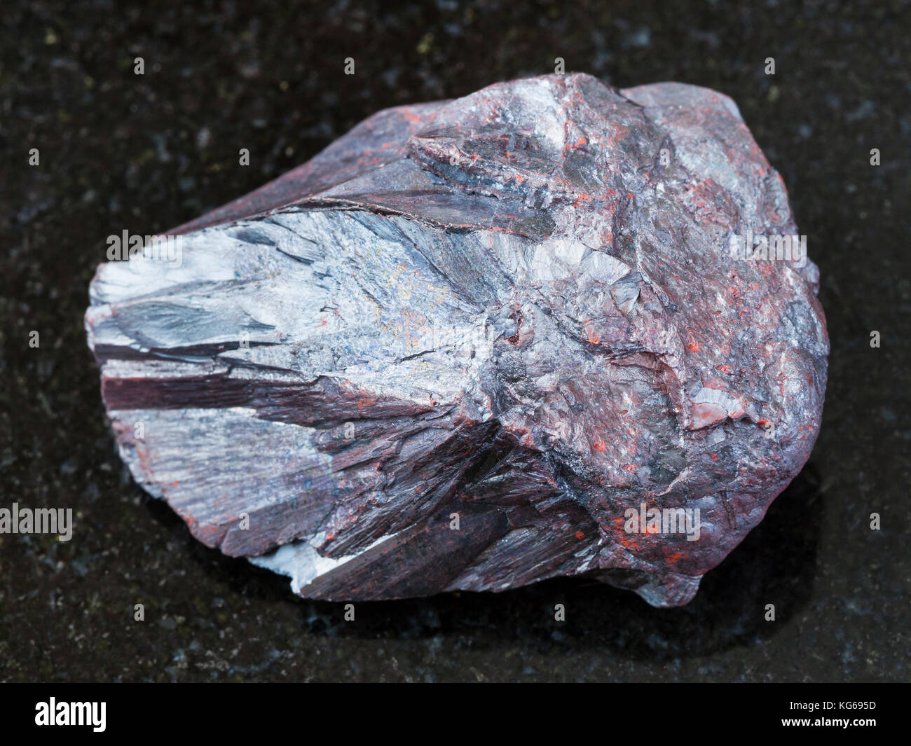 macro shooting of natural mineral rock specimen - rough hematite stone ...