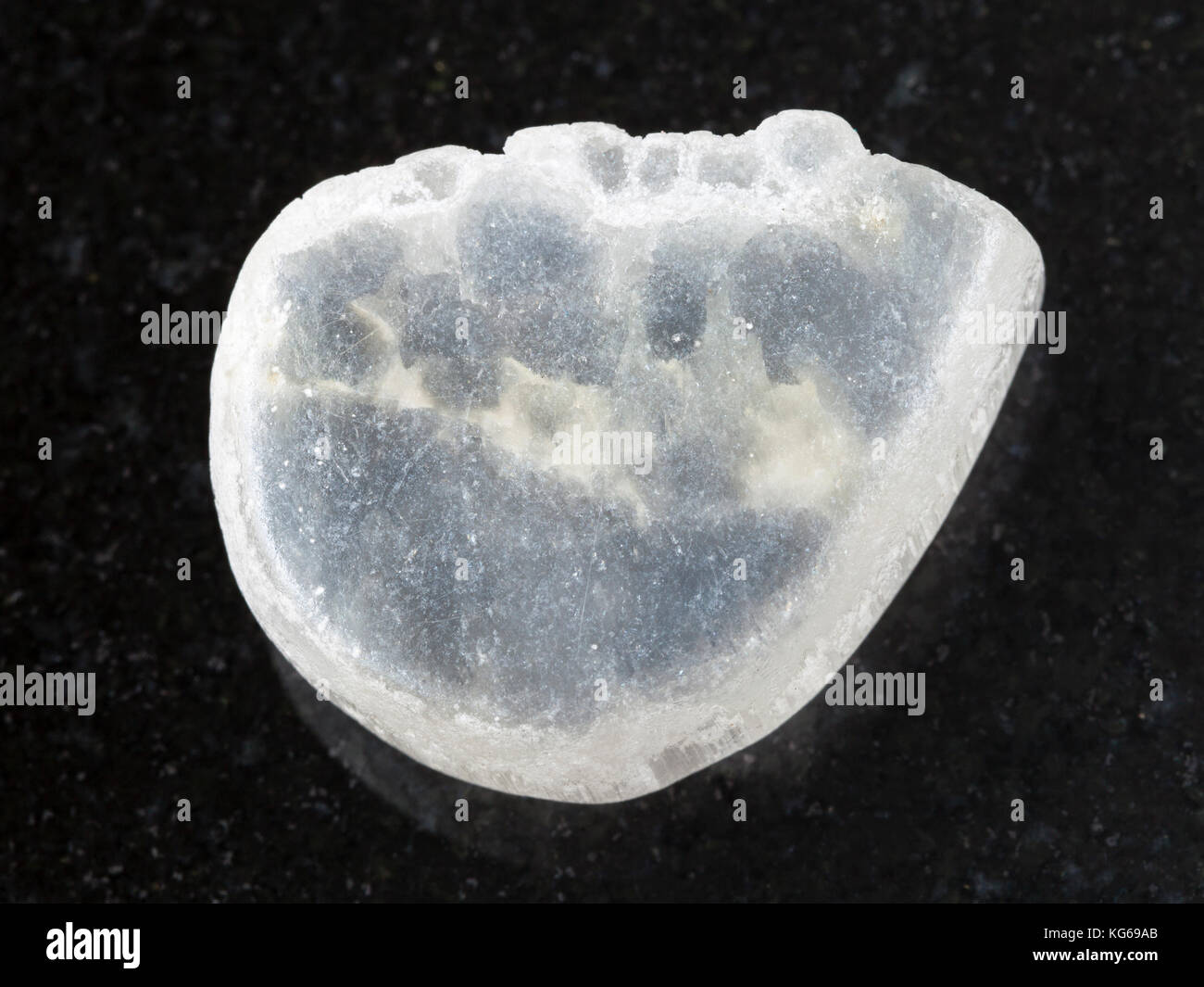 macro shooting of natural mineral rock specimen - tumbled Ulexite ...