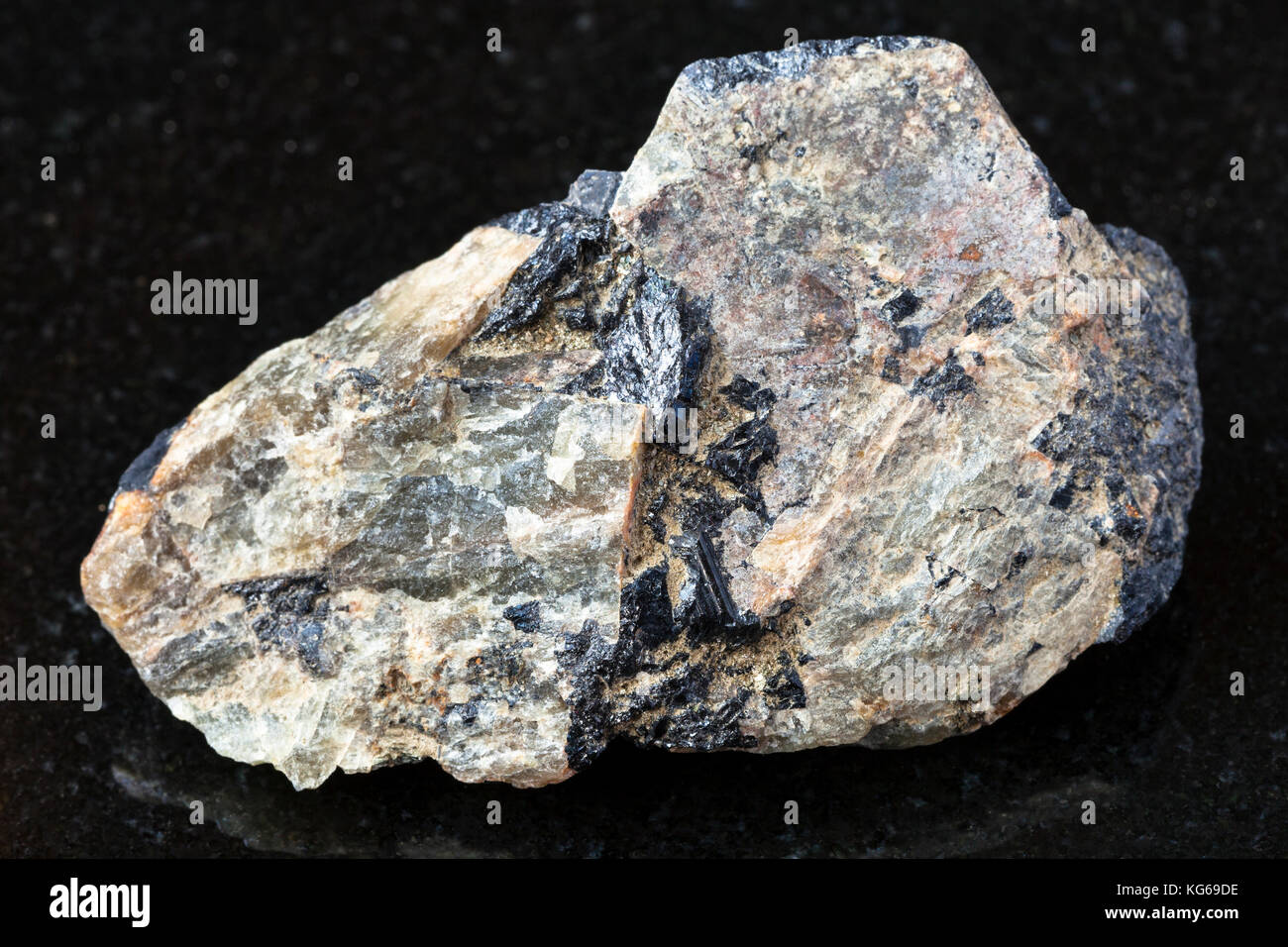 macro shooting of natural mineral rock specimen - rough green Nepheline ...