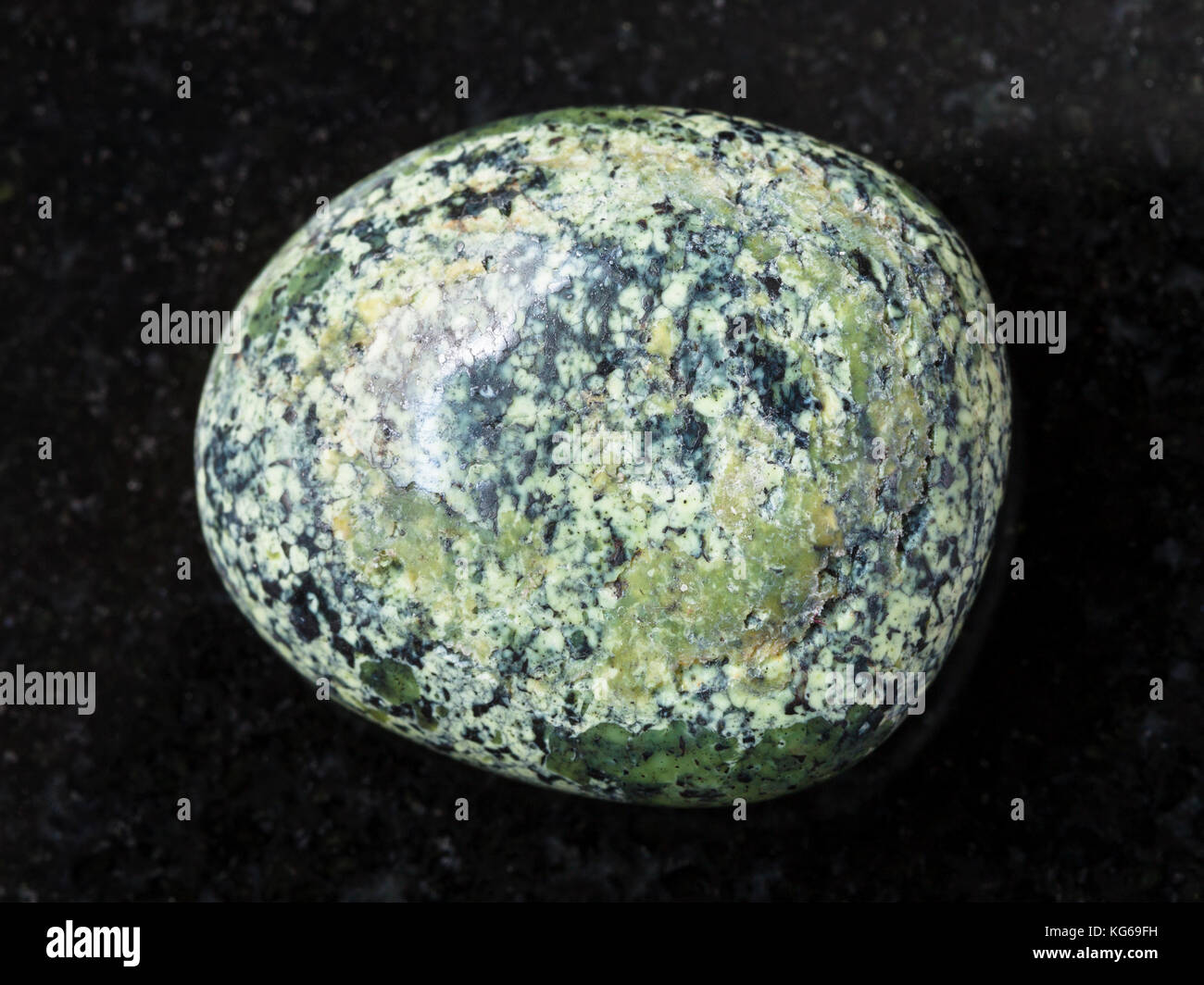 macro shooting of natural mineral rock specimen - polished serpentine ...