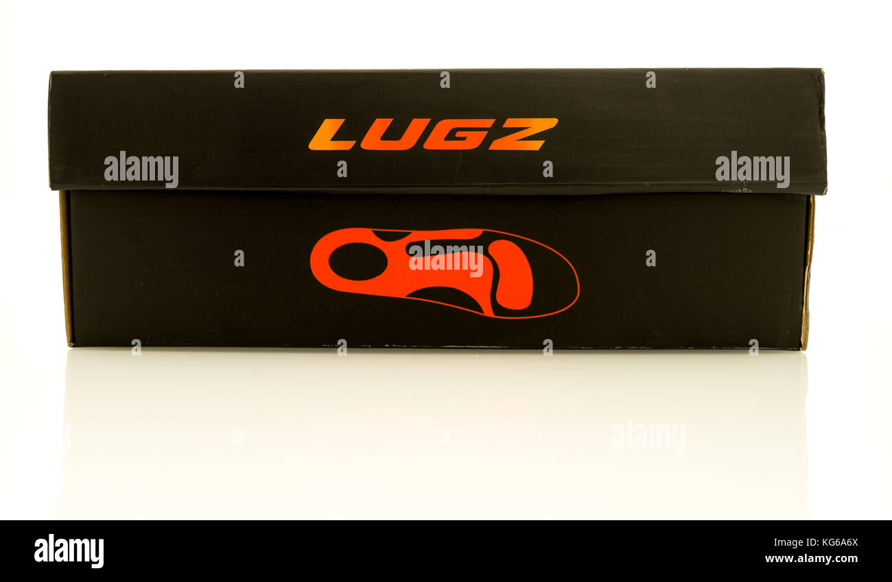 Winneconne, WI - 28 October 2017: A Lugz shoebox on an isolated ...