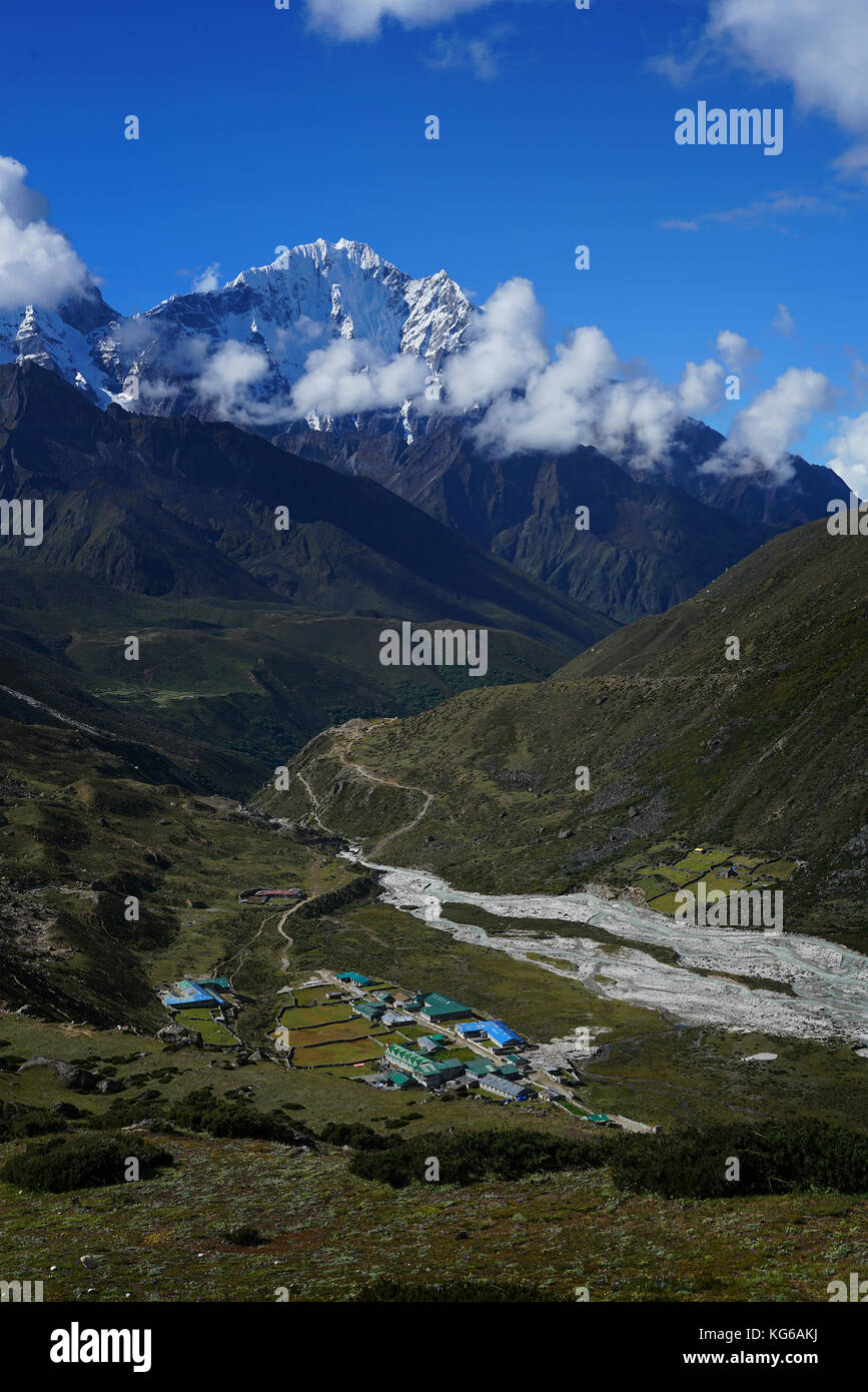 Periche Village From Above, Everest Base Camp Trek From Dingboche to ...