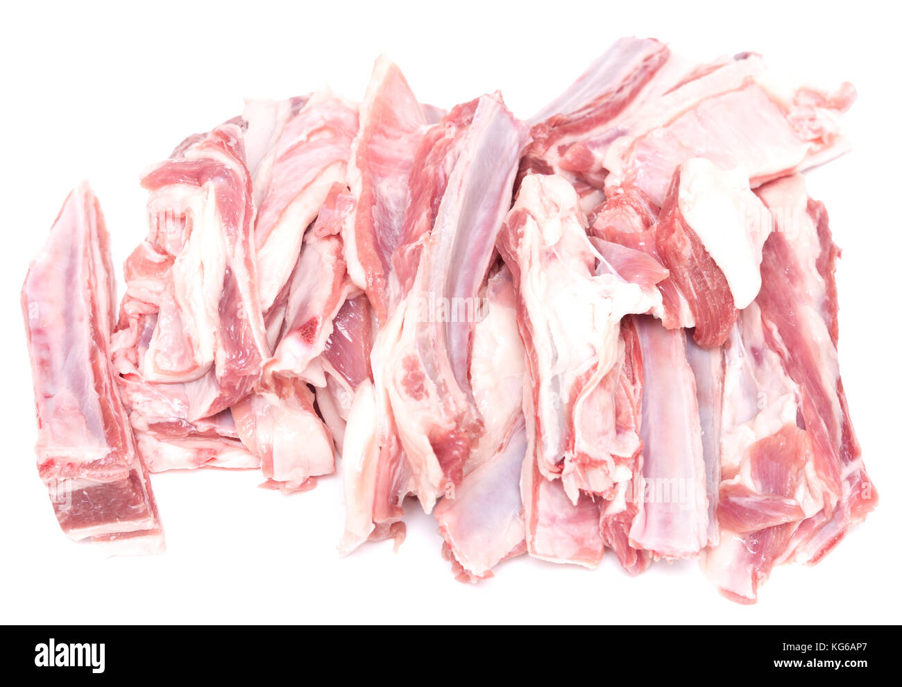 lamb ribs isolated on white background Stock Photo - Alamy