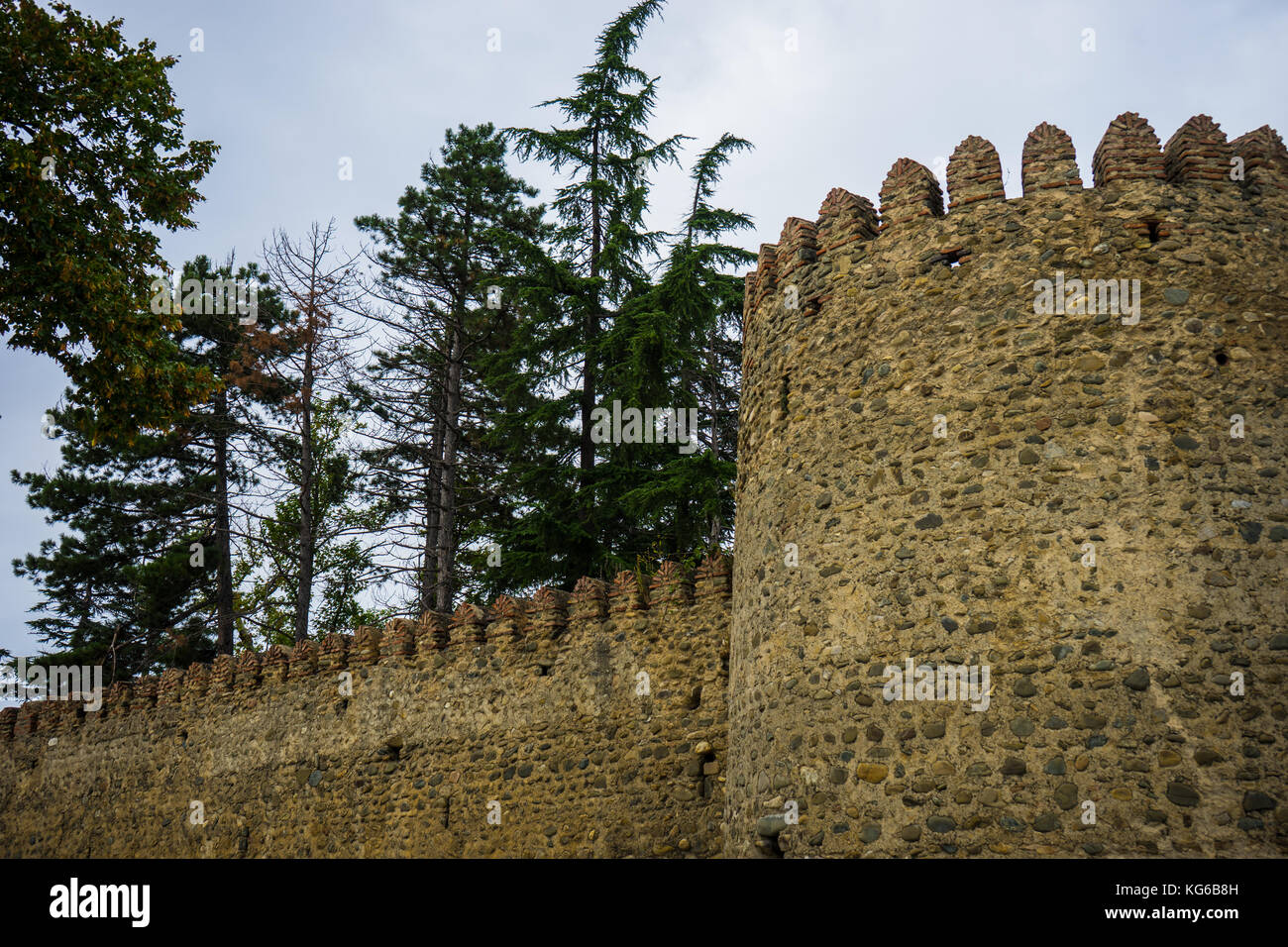 Autumnal view of the capital of wine region of Georgia - Kakheti Stock ...