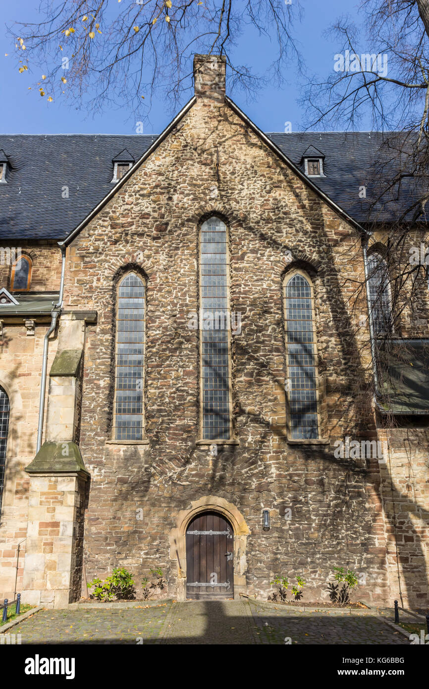 Facade of the historic Sylvestri church in Wernigerode, Germany Stock ...