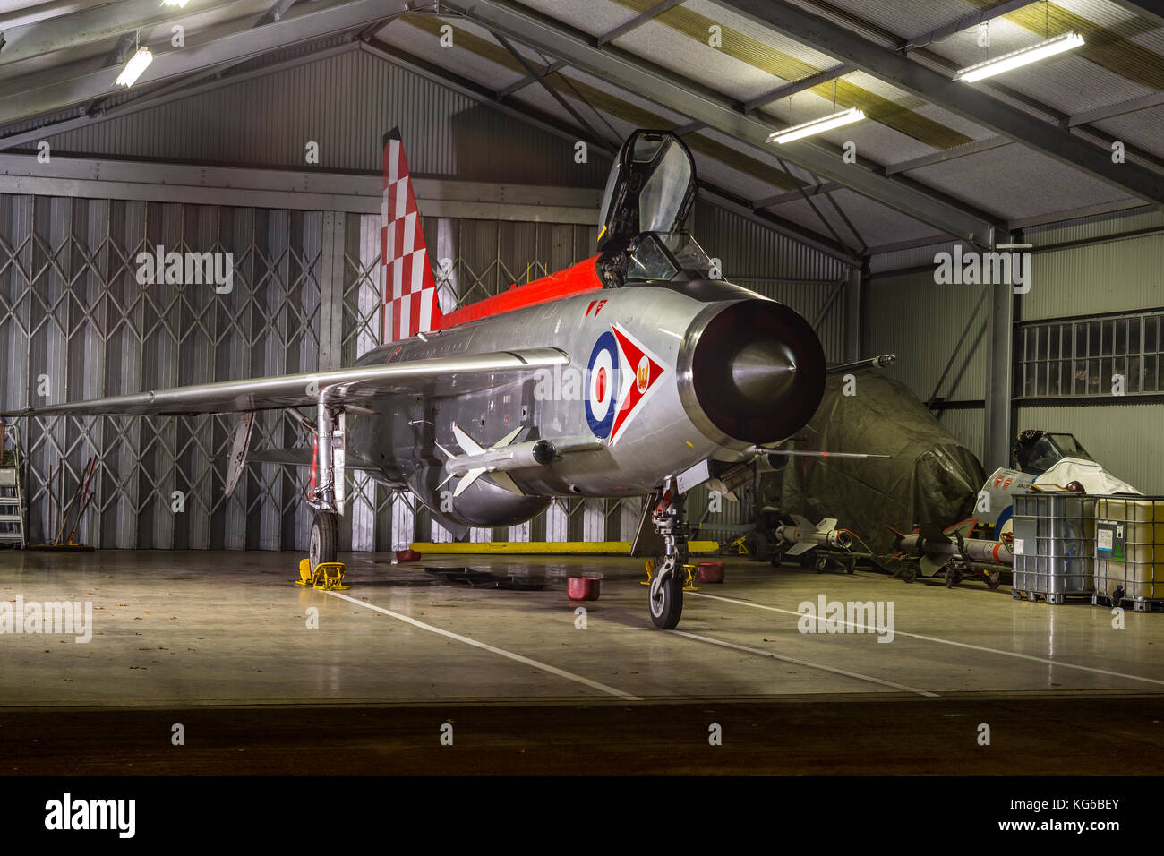 English Electric Lightning aircraft shot at night as part of an evening ...