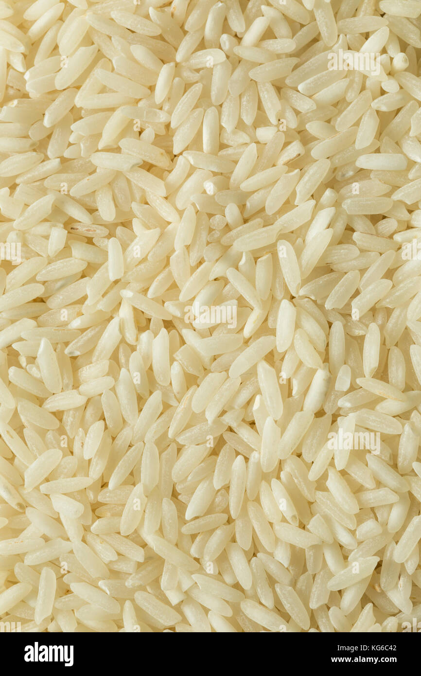 Organic Dry Long Grain White Rice in a Bowl Stock Photo - Alamy