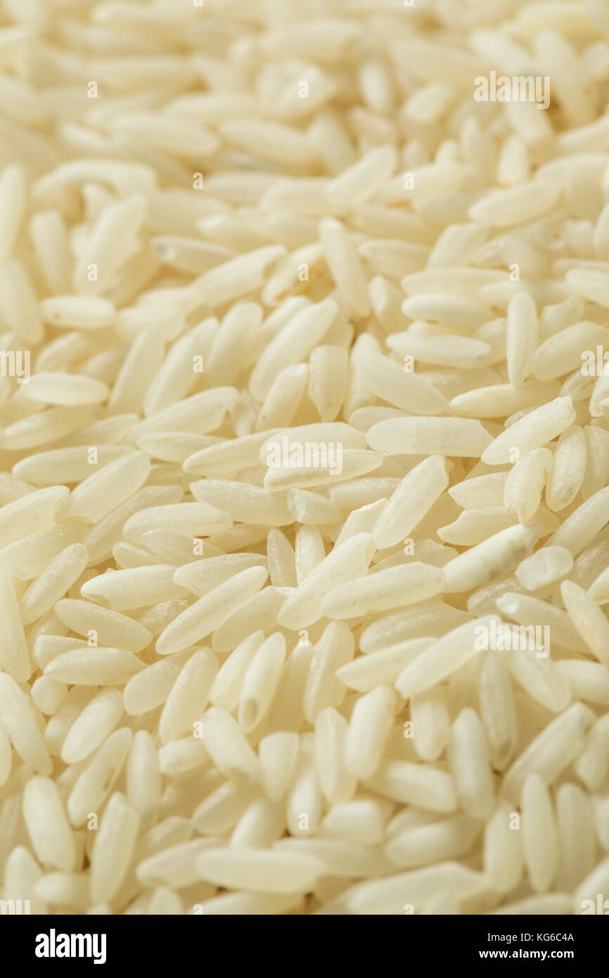 Organic Dry Long Grain White Rice in a Bowl Stock Photo - Alamy