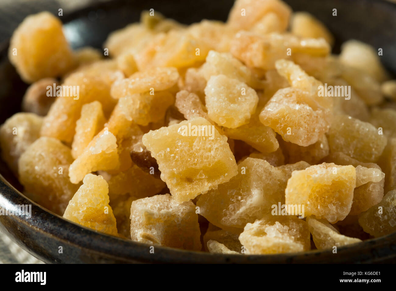 Sweet Organic Crystallized Ginger Candy in a Bowl Stock Photo - Alamy