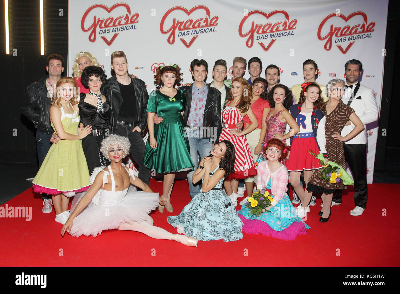 Grease Premiere at Mehr! theatre in Hamburg Featuring: der Cast Where ...