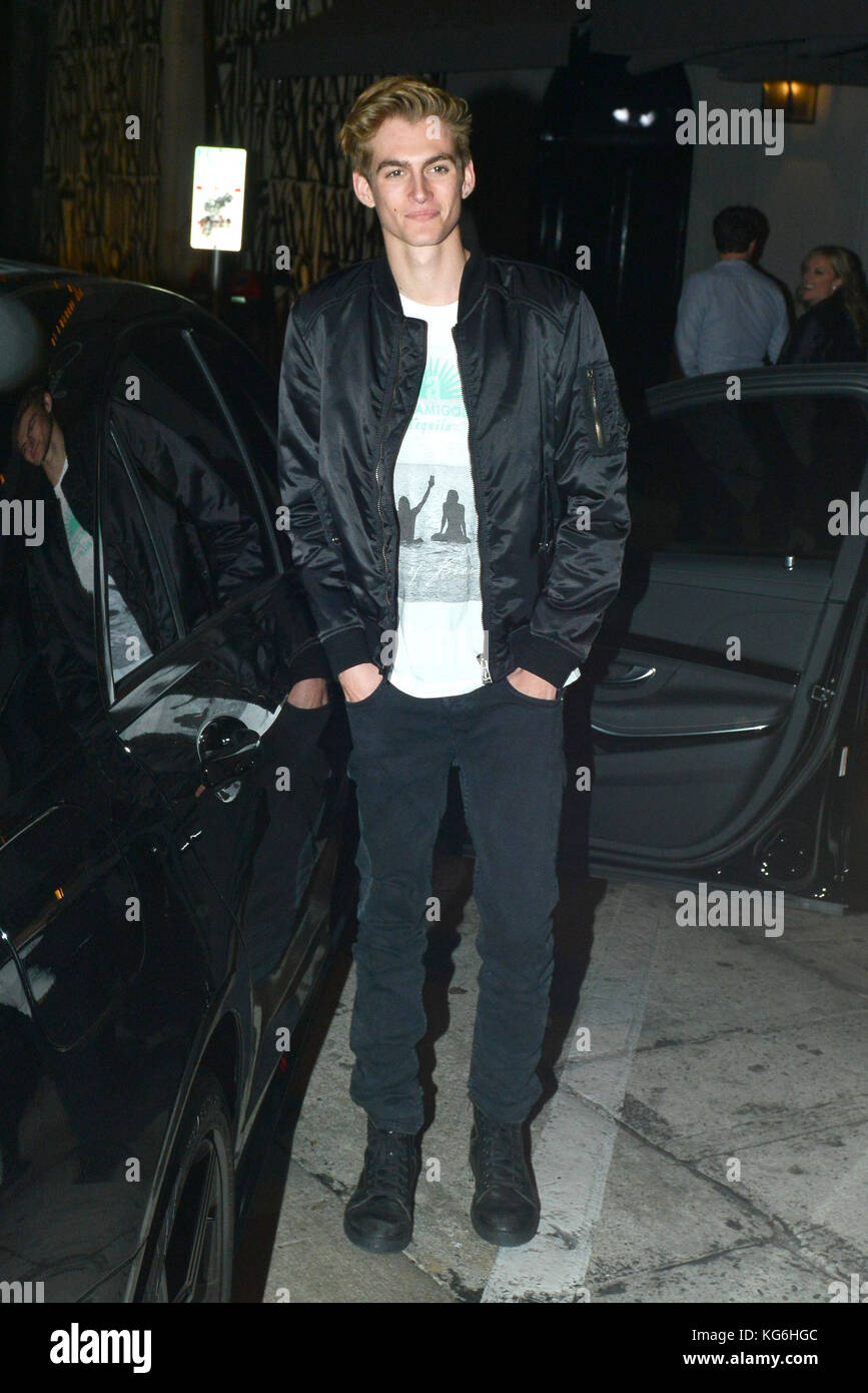 Rande Gerber and his son Presley Walker Gerber out for dinner at Craig ...