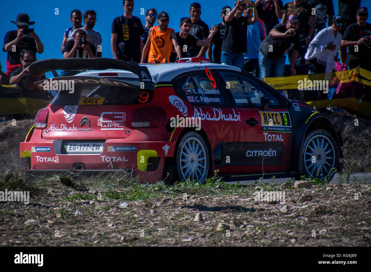 Spectators watch #9 Kahlid Al Qassimi (ARE) and co-driver Chris ...