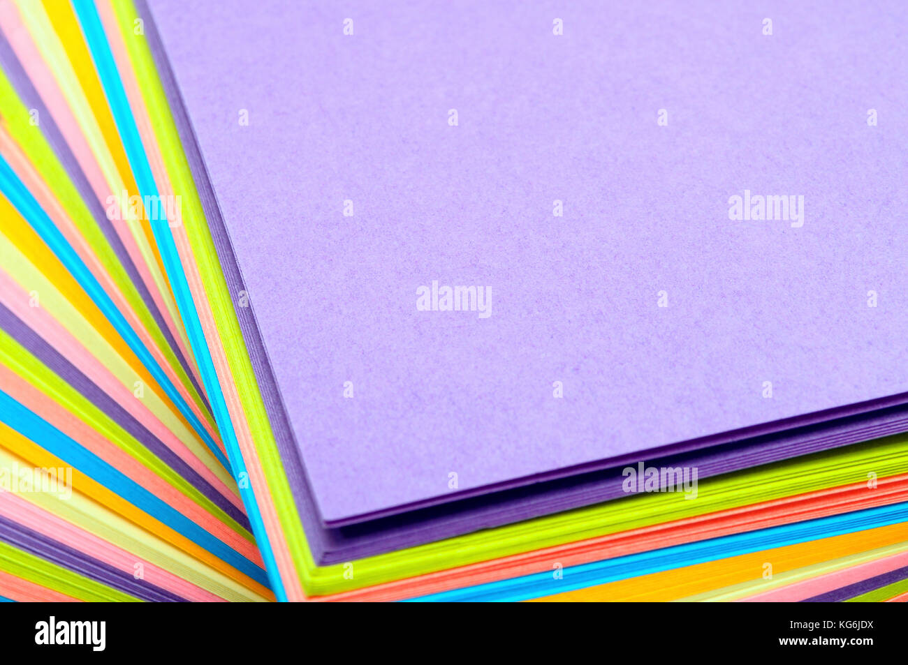 Sheets of colored paper like files for background or texture Stock ...
