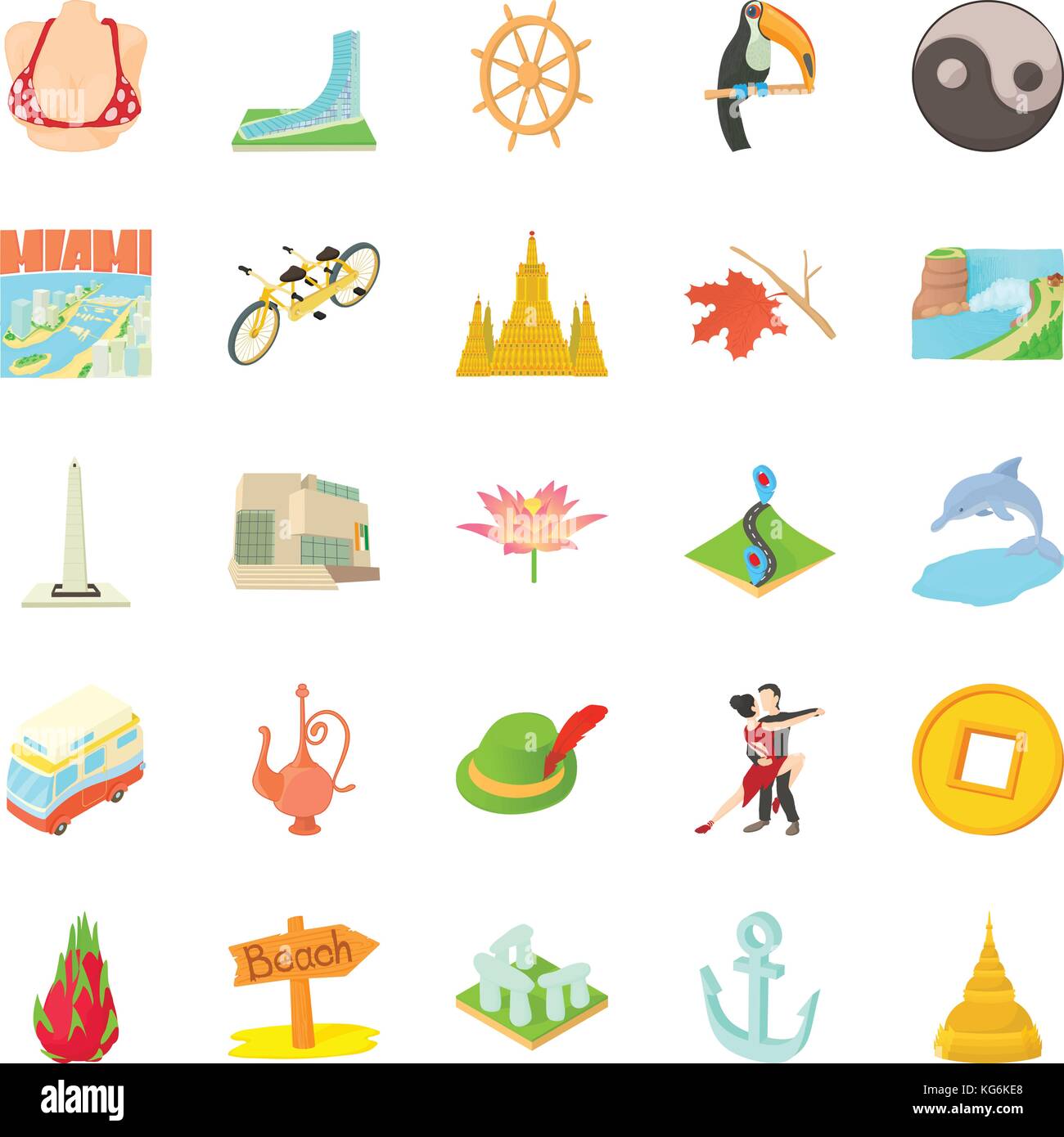 Different culture icons set, cartoon style Stock Vector Image & Art - Alamy