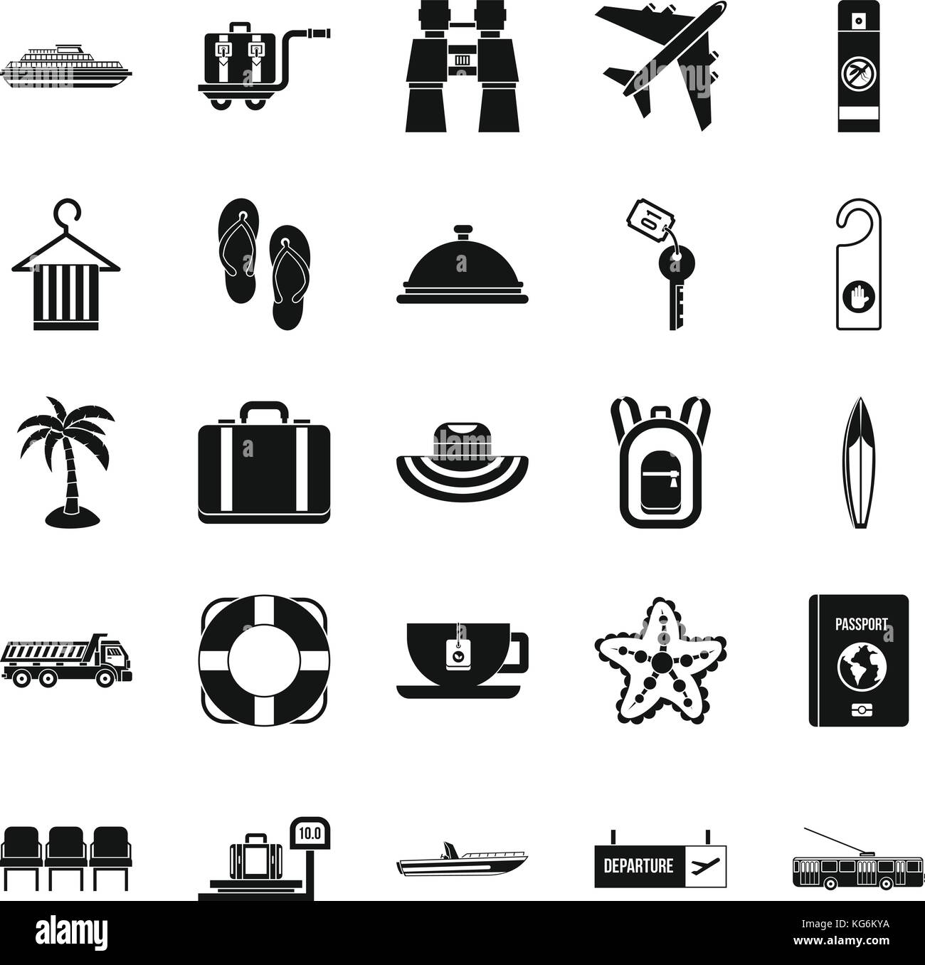 Travel guide icons set, simple style Stock Vector Image & Art - Alamy