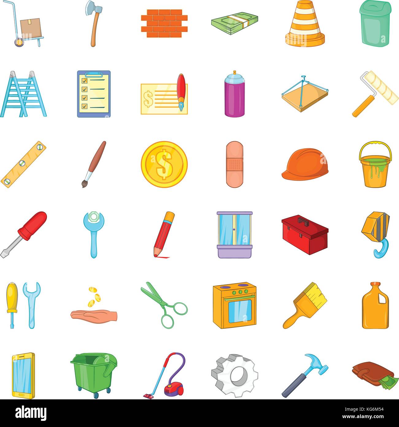 Screwdriver icons set, cartoon style Stock Vector Image & Art - Alamy