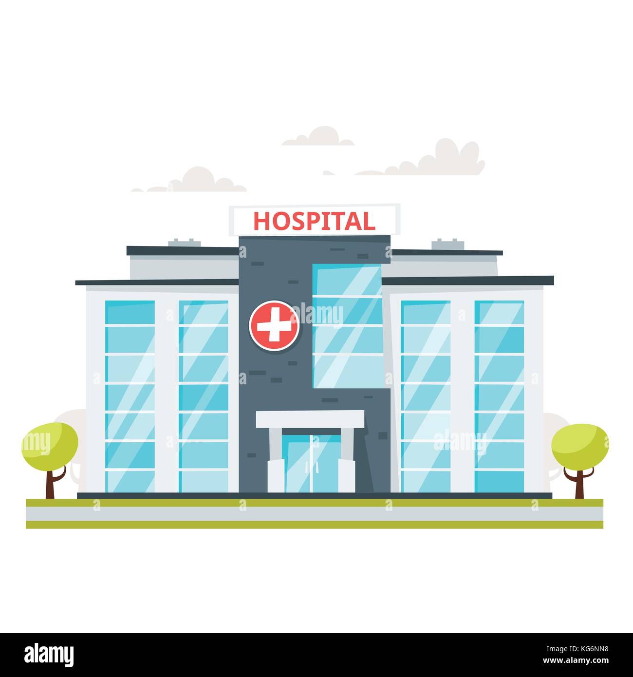 Hospital building isolated Stock Vector Images - Alamy