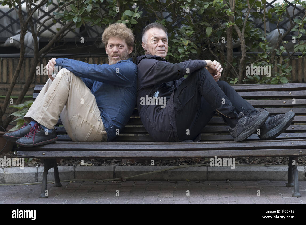 Film director Pablo Solarz and actor Miguel Angel Sola attend a ...