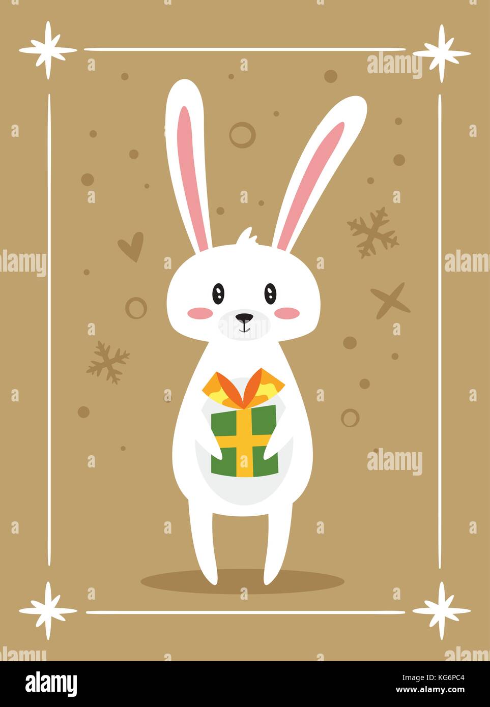 Christmas greeting card cute Stock Vector Images - Alamy