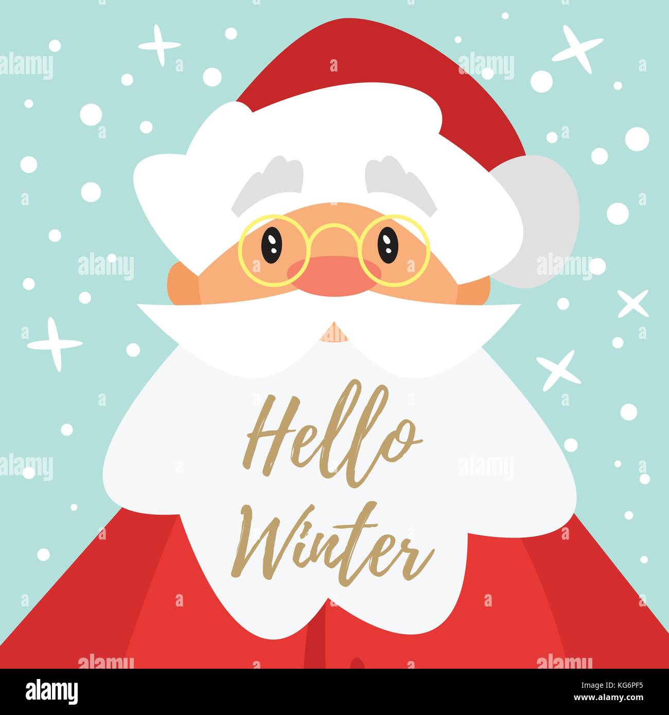 Christmas greetings card santa Stock Vector Images - Alamy