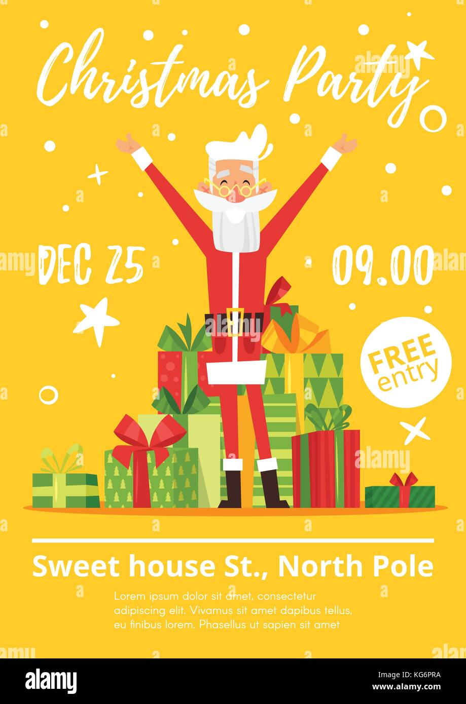 Child santa christmas gift Stock Vector Images - Alamy