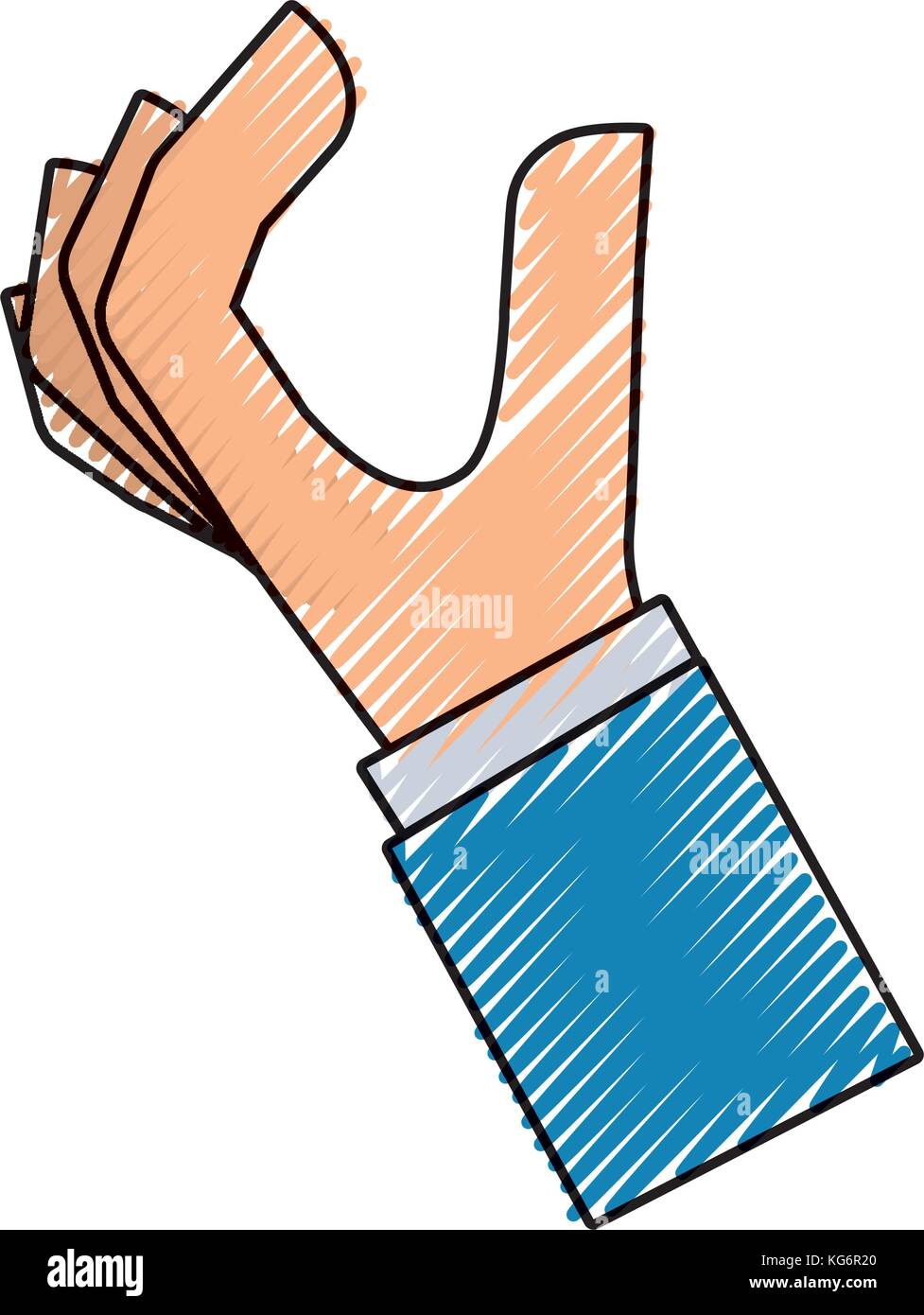 hand vector illustration Stock Vector Image & Art - Alamy