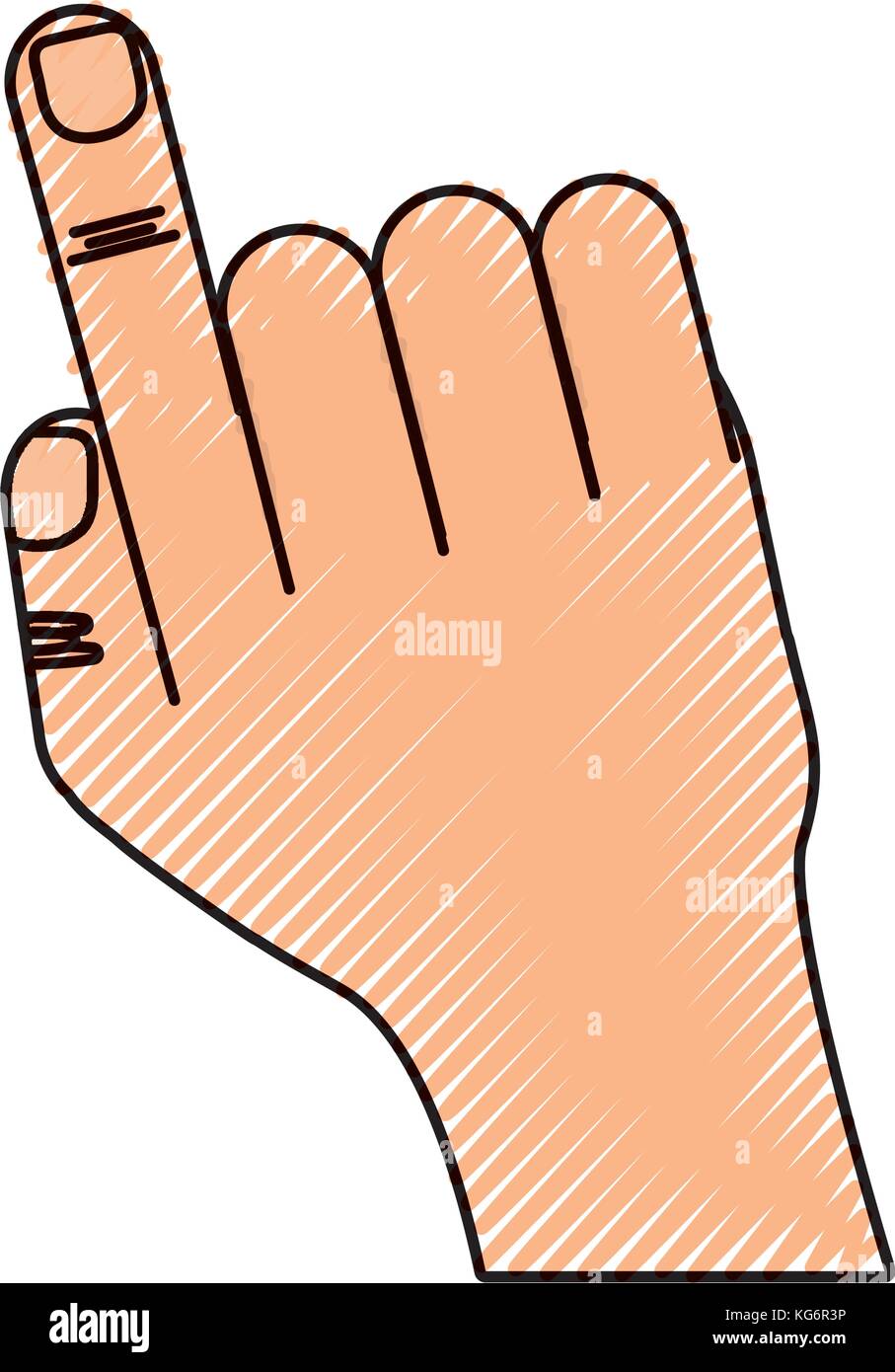 hand vector illustration Stock Vector Image & Art - Alamy