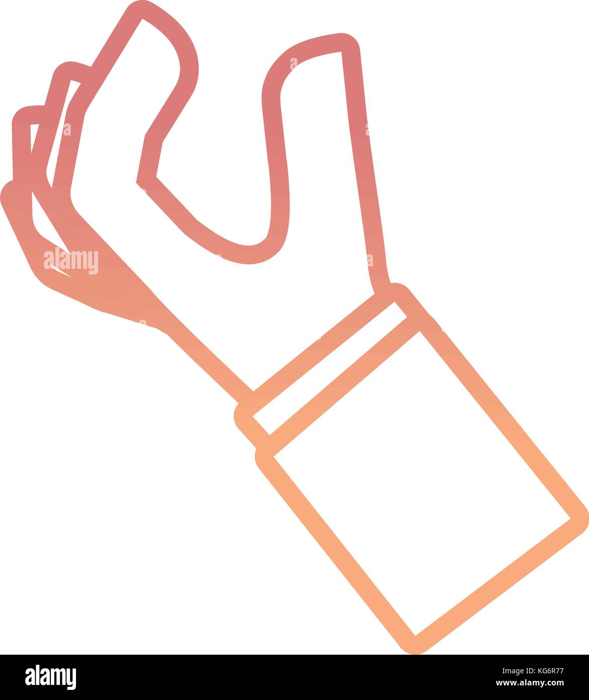 hand vector illustration Stock Vector Image & Art - Alamy