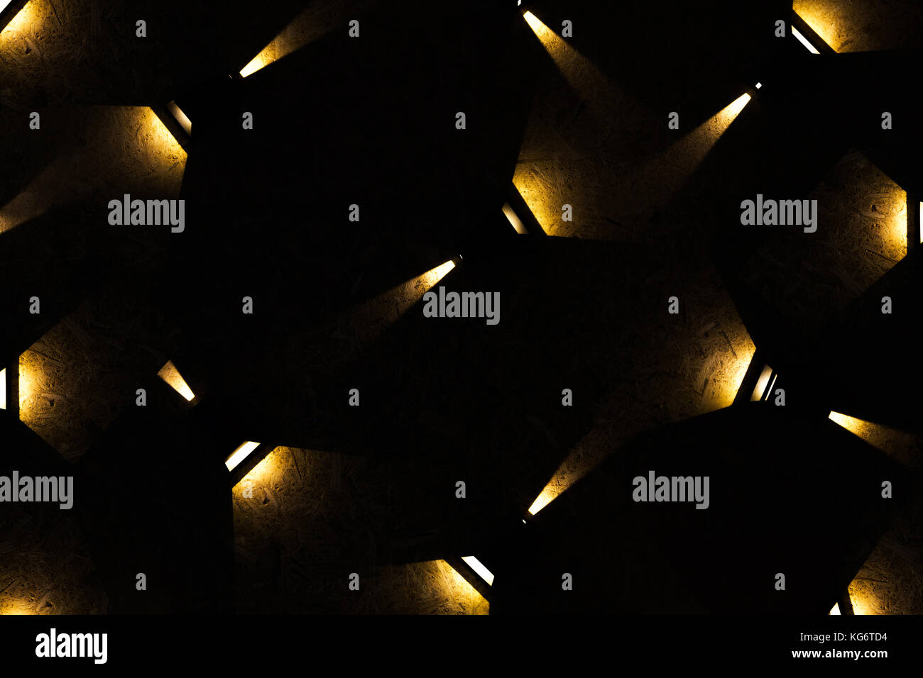 abstract lighting on the black wall background. interior lighting ...