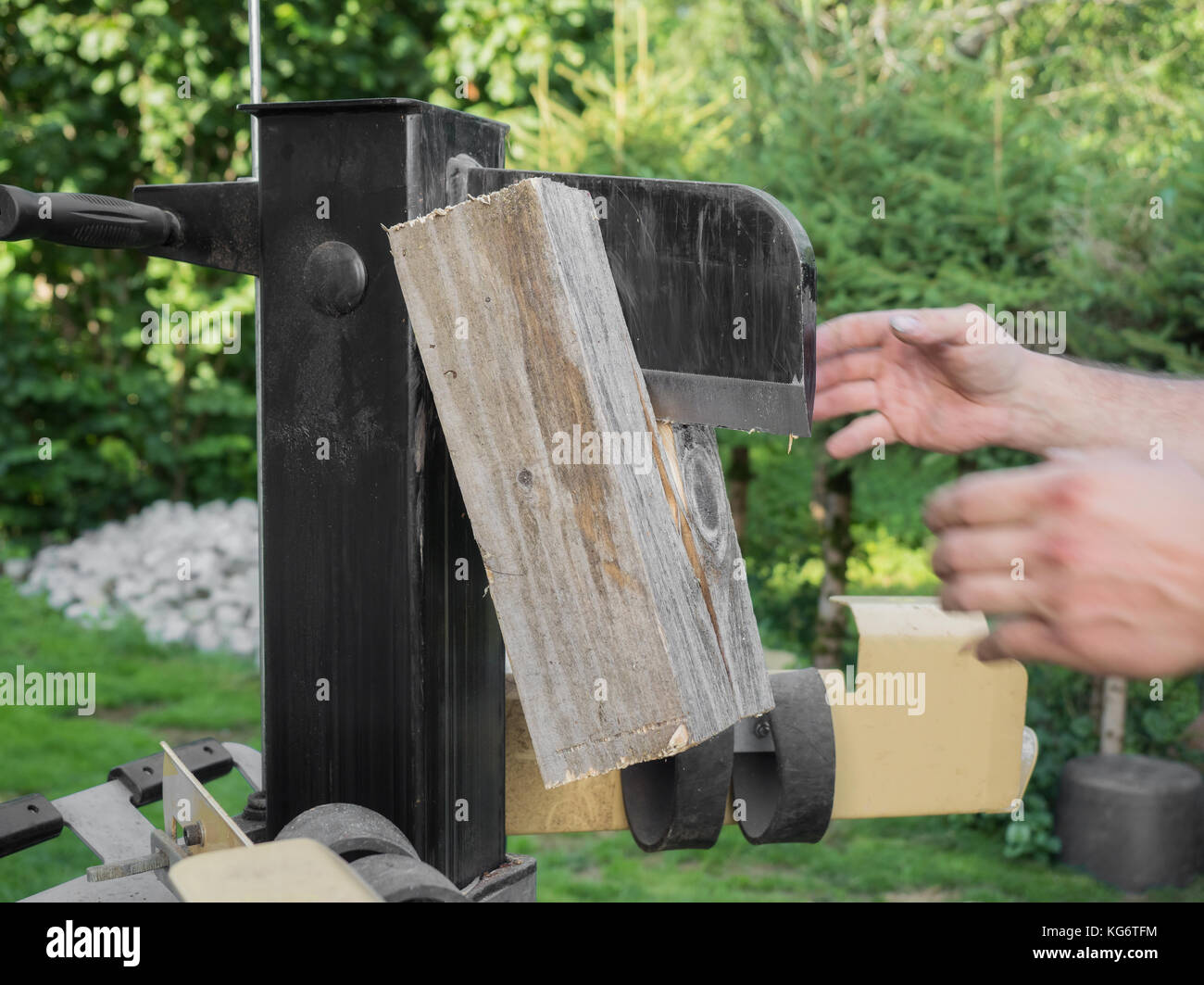 Cutting And Splitting Firewood High Resolution Stock Photography and ...