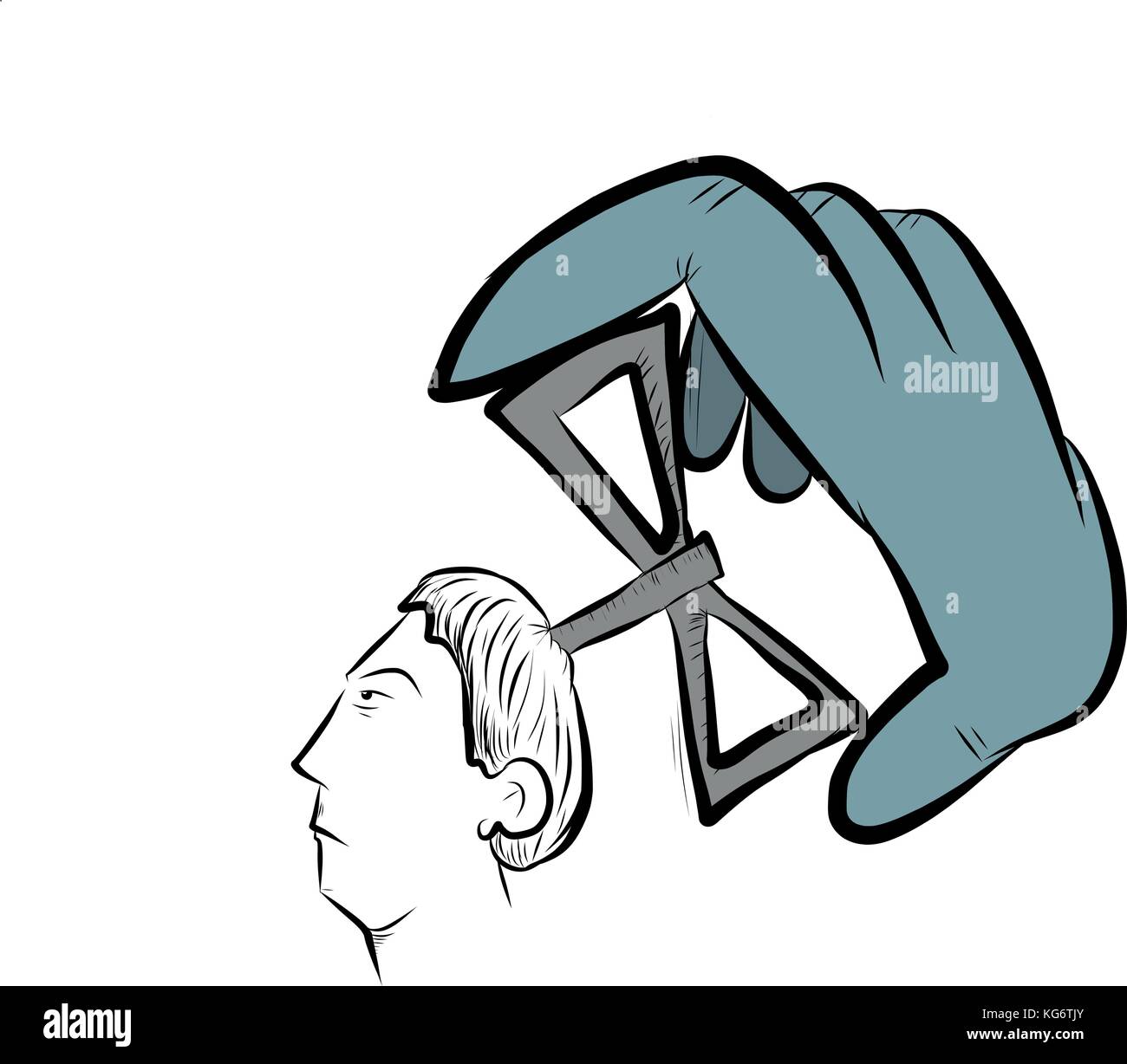 Control the thought cartoon hi-res stock photography and images - Alamy