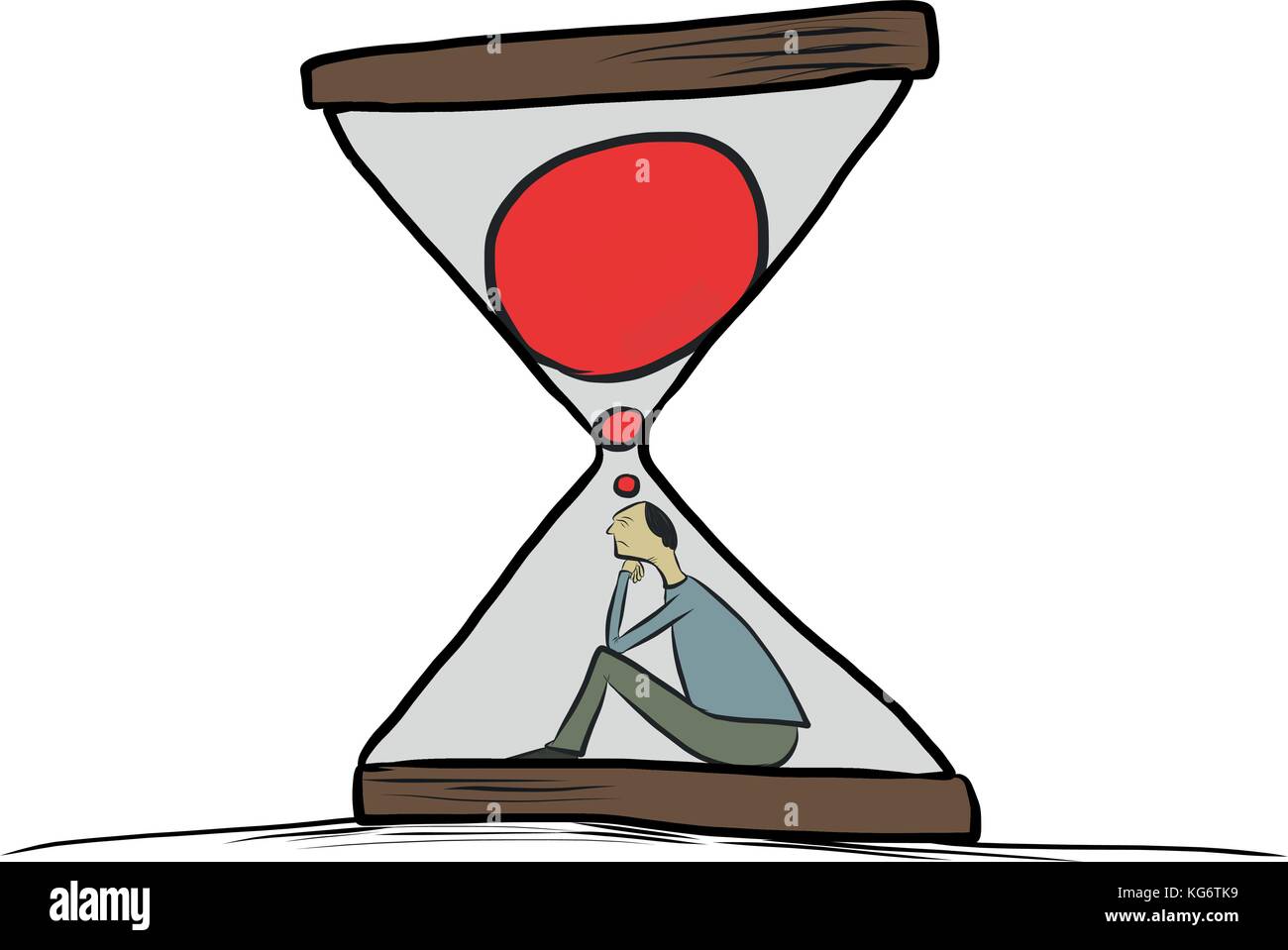 time, man and ideas draw Stock Vector Image & Art - Alamy