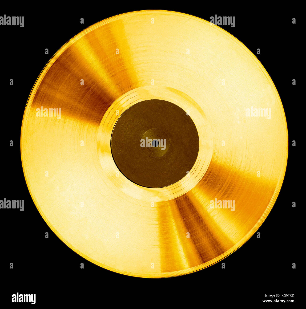 old record music disc award isolated on black Stock Photo - Alamy