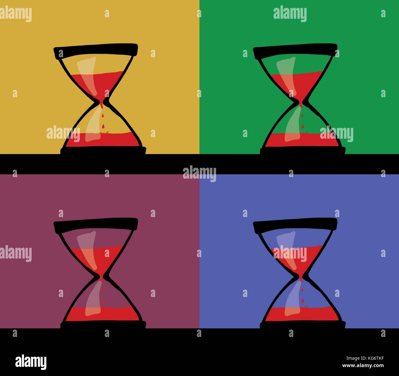 sand watch draw Stock Vector Image & Art - Alamy