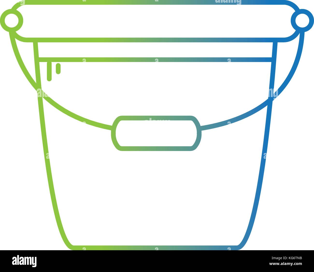 line pail plastic object to clean house vector illustration Stock ...
