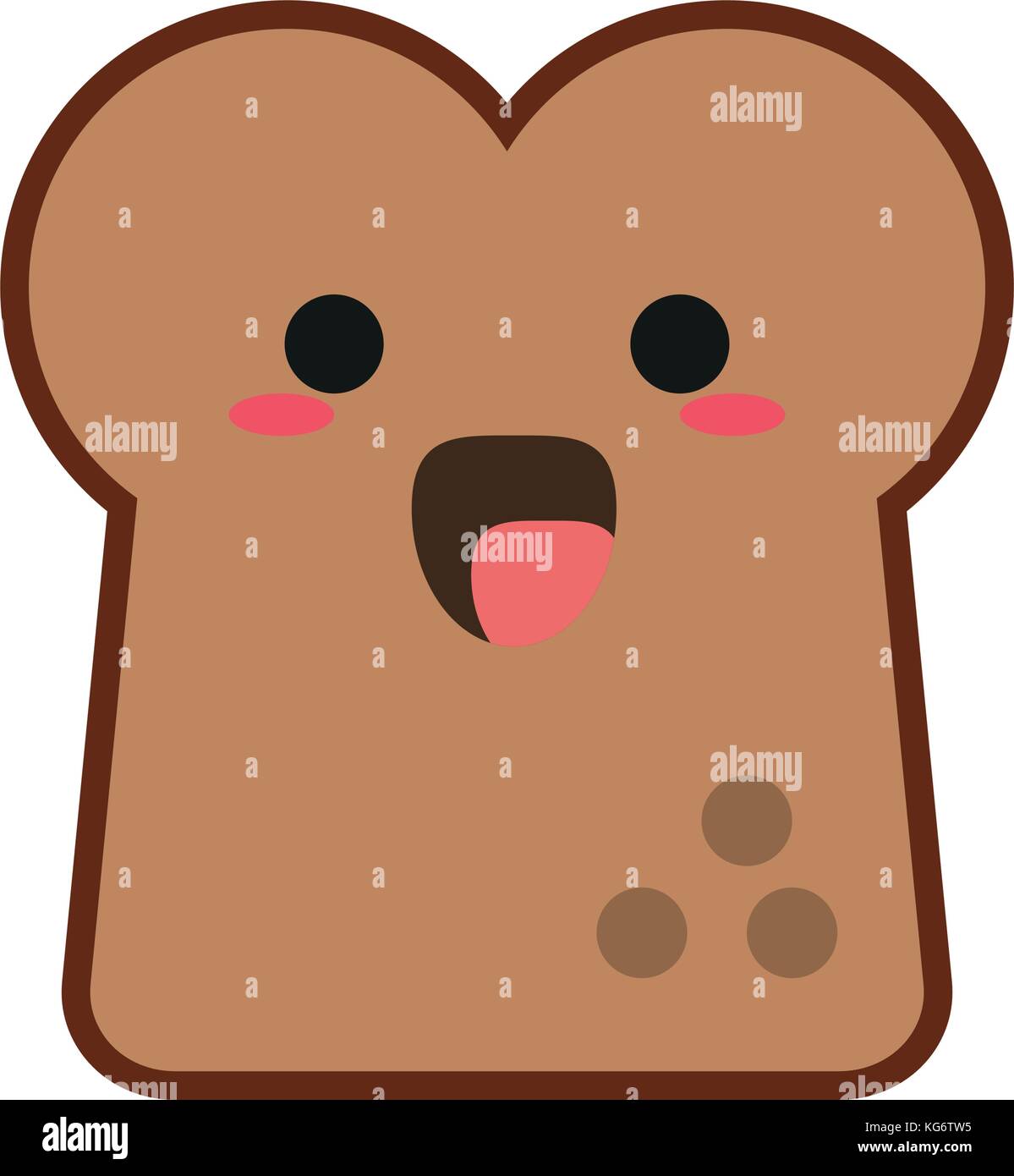 Fresh bread sliced cute kawaii cartoon Stock Vector Image & Art - Alamy