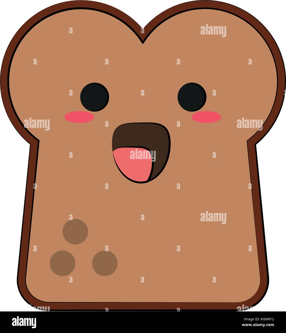 Fresh bread sliced cute kawaii cartoon Stock Vector Image & Art - Alamy
