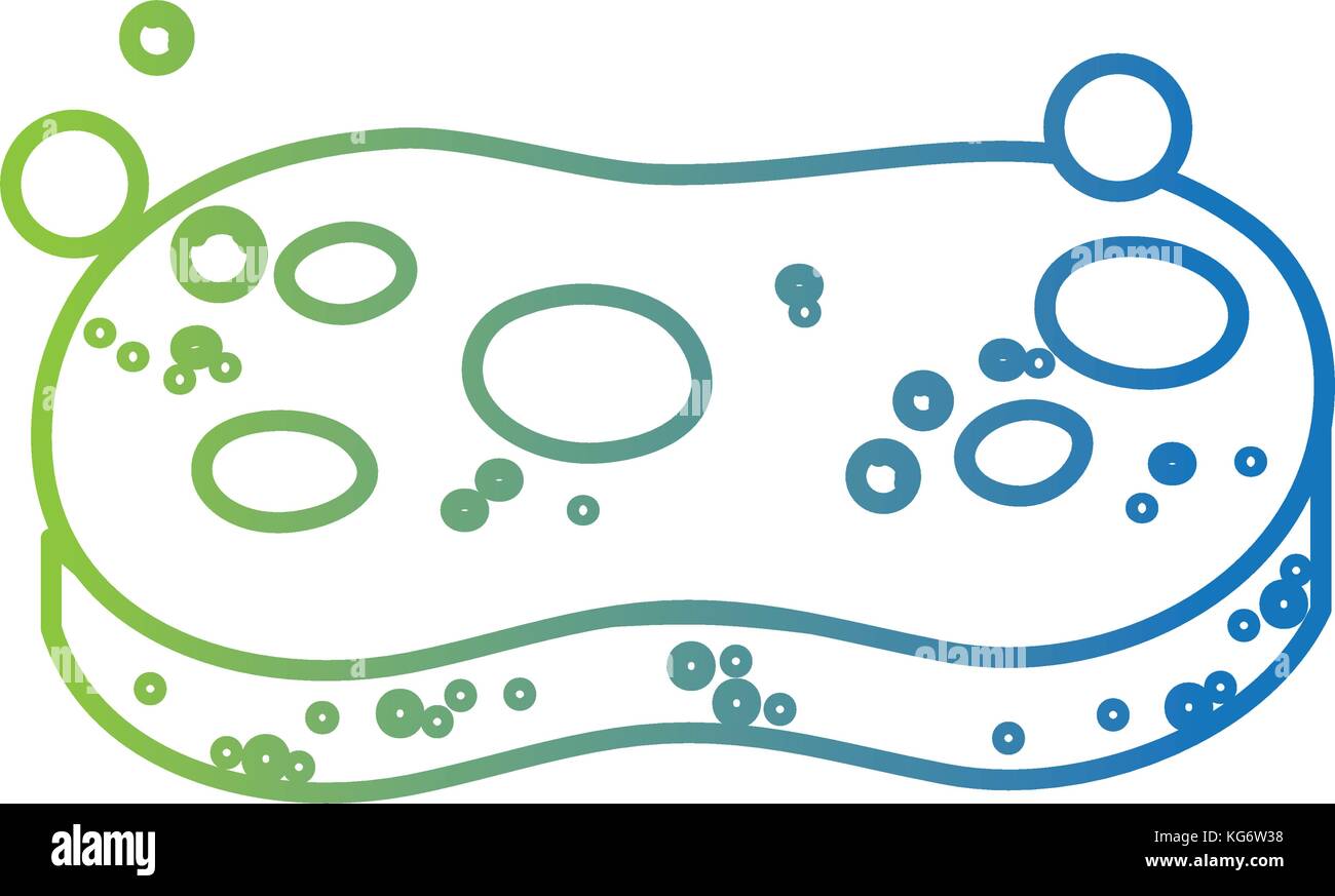 line scouring pad equipment to clean house vector illustration Stock ...