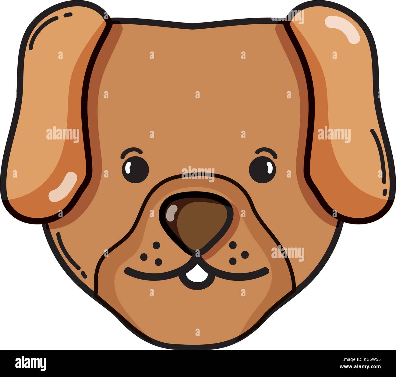 cute dog head pet animal vector illustration Stock Vector Image & Art ...