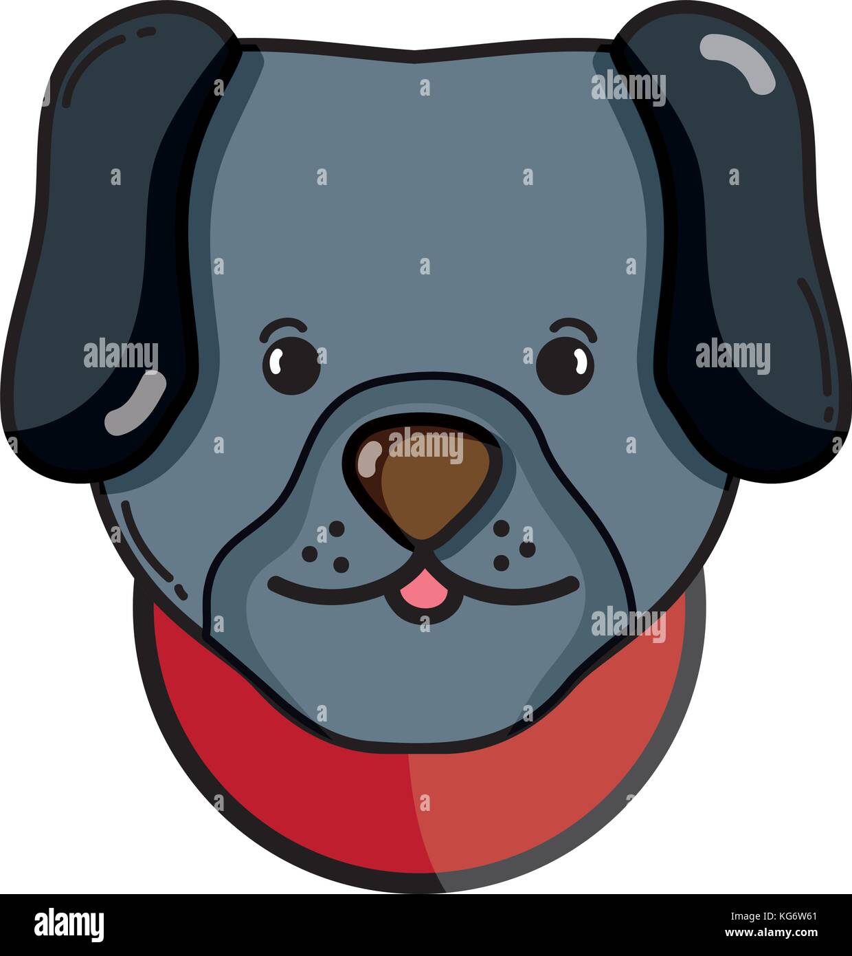 cute dog head pet animal vector illustration Stock Vector Image & Art ...