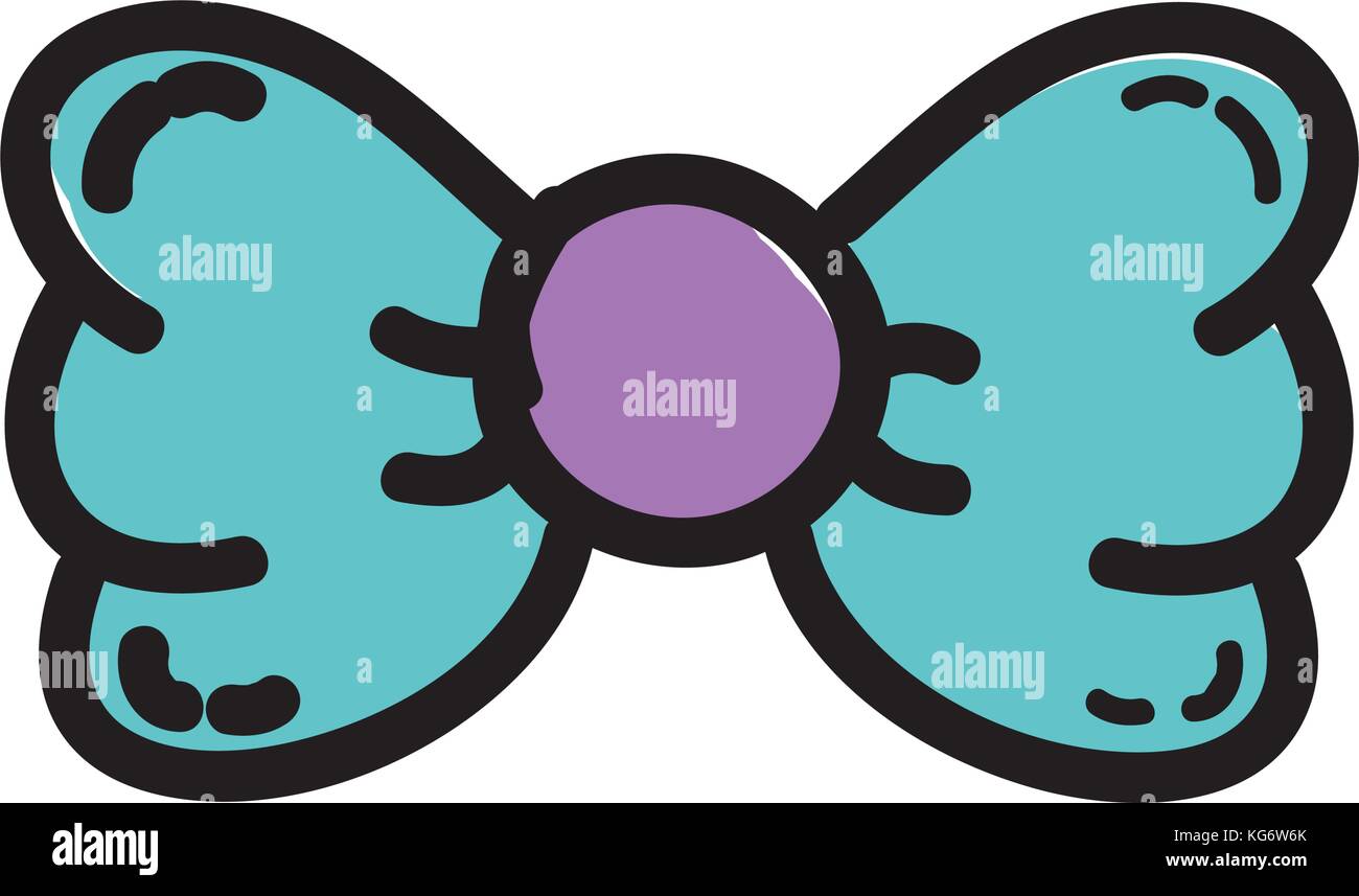 cute ribbon bow decoration design vector illustration Stock Vector ...