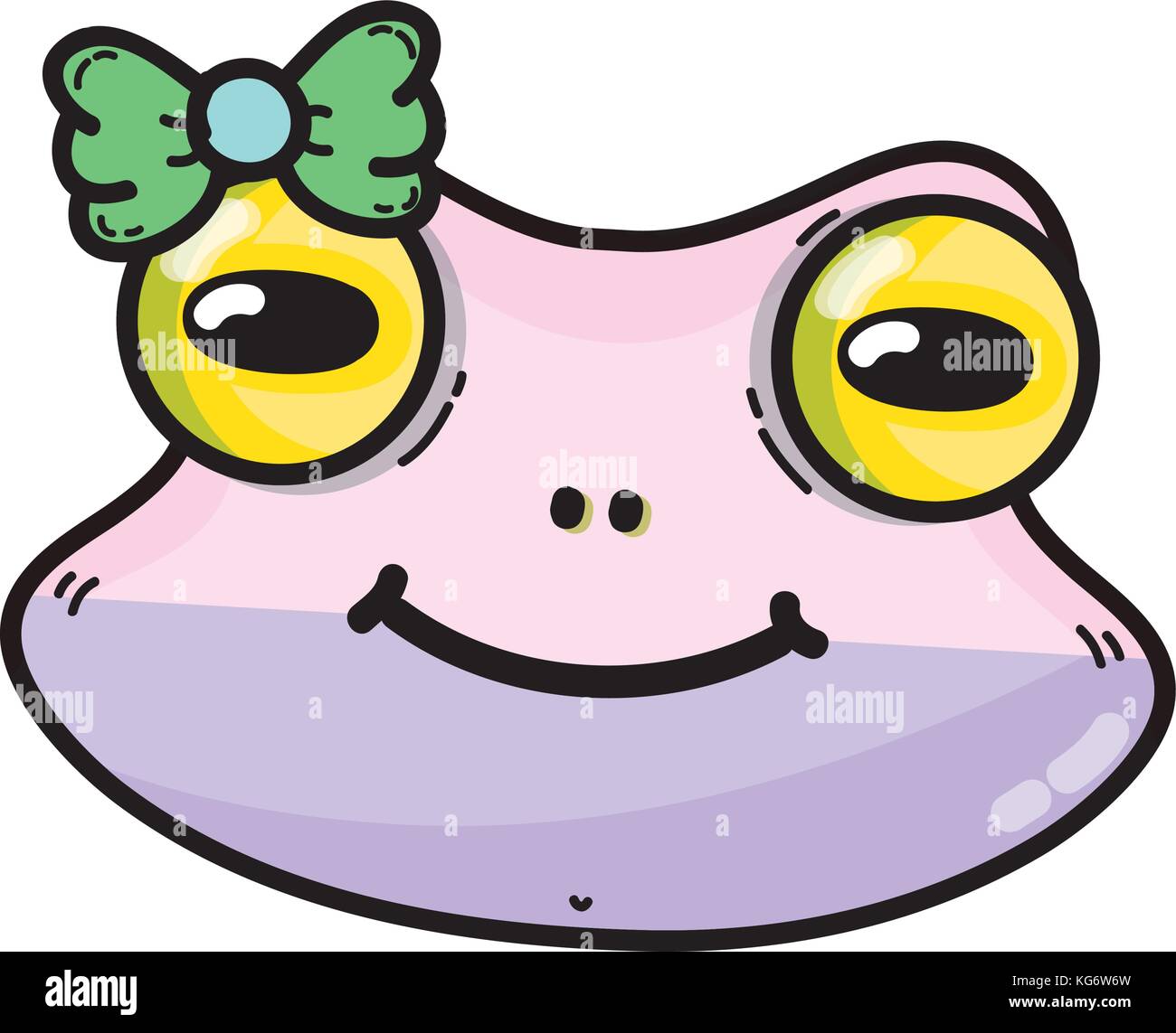 cute frog female wild animal vector illustration Stock Vector Image ...