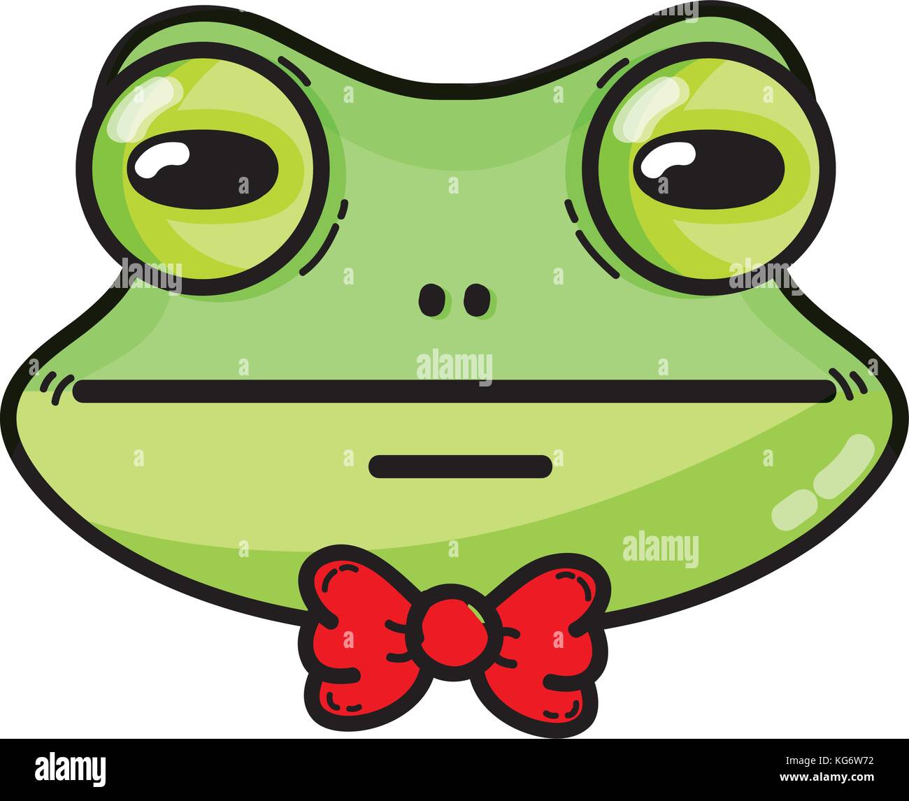cute frog head wild animal vector illustration Stock Vector Image & Art ...