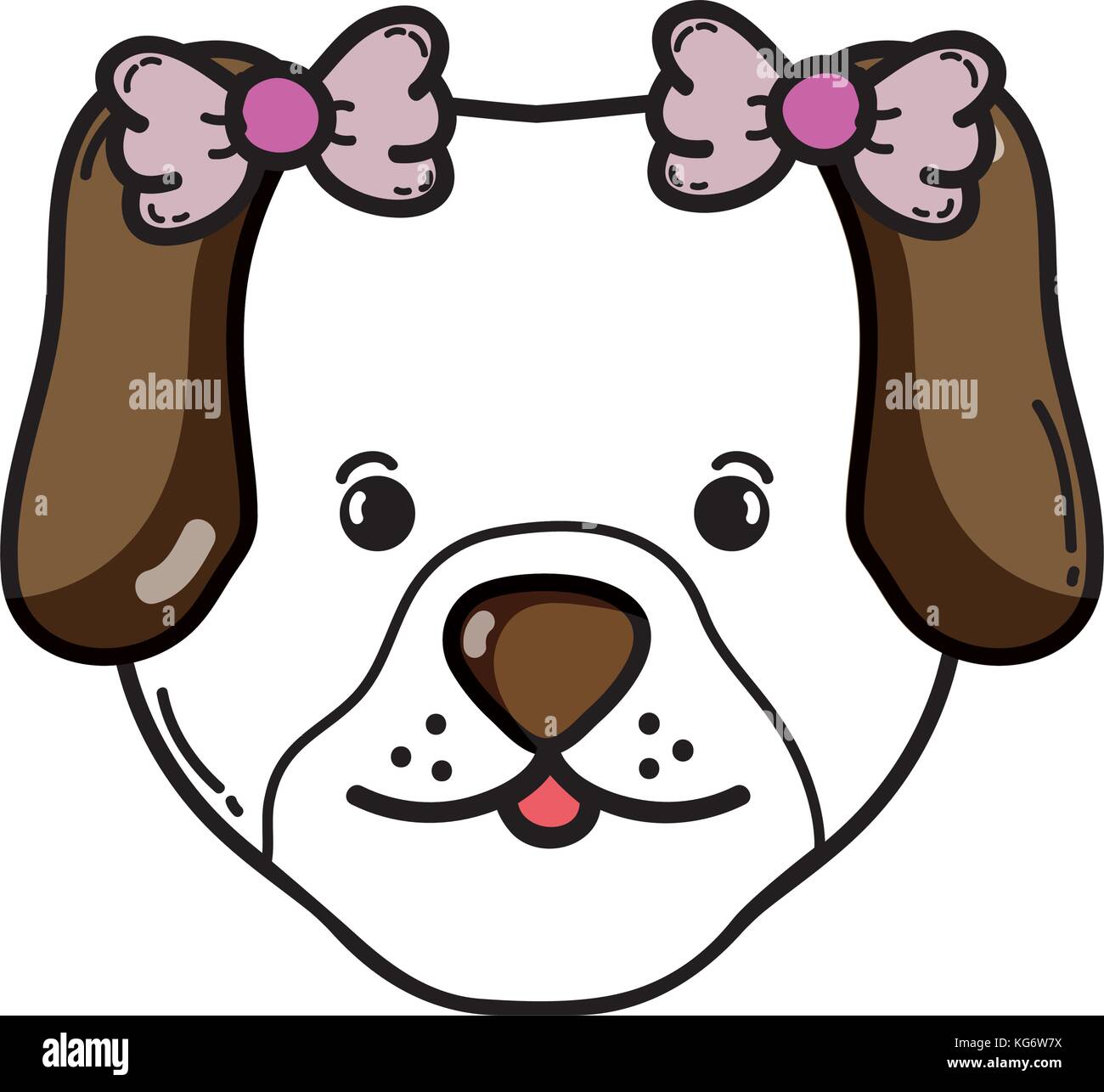cute dog female pet animal vector illustration Stock Vector Image & Art ...